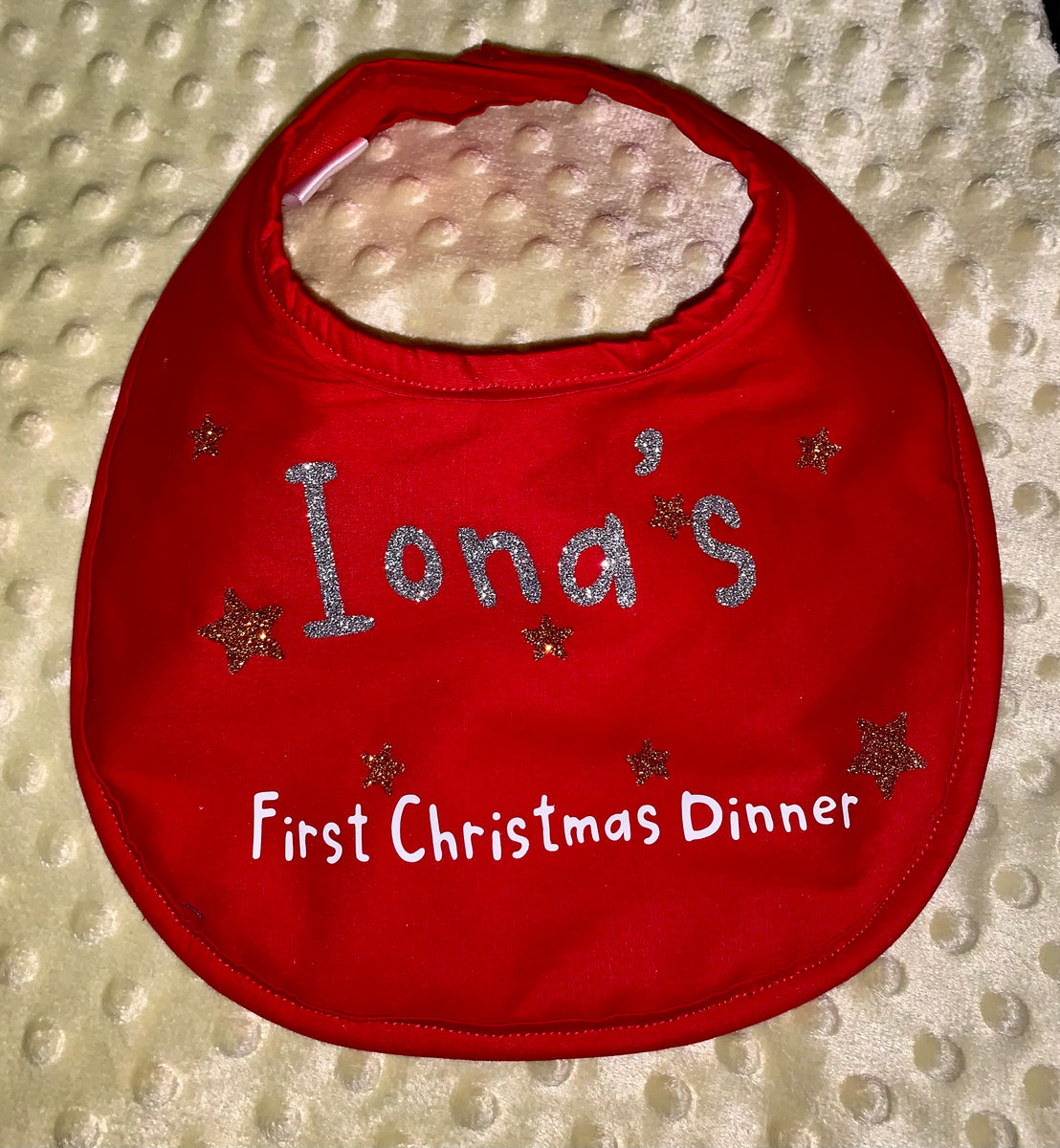 My First Christmas Dinner Bib – MadeWithMummyLove