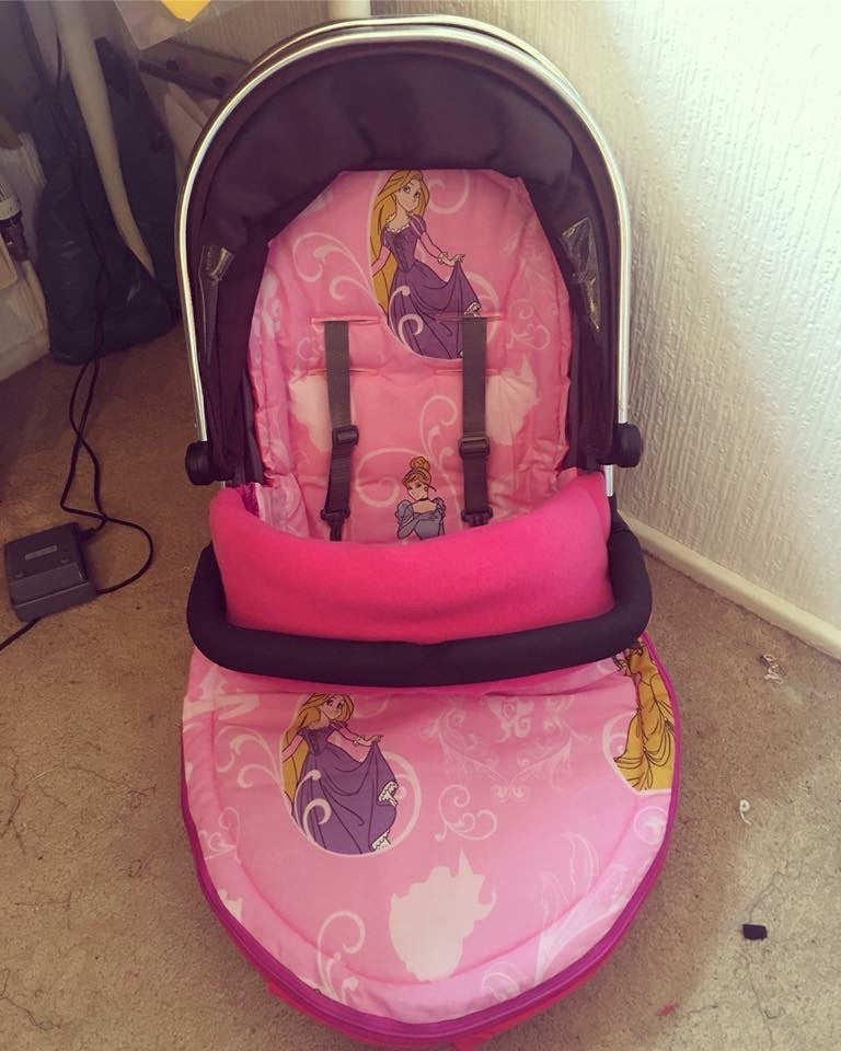Premade footmuff pink Disney princess – MadeWithMummyLove
